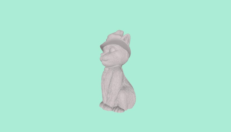 3D Witcher Cat STL File, 3D Print File, 3D Cute Wizard Cat Model, Home ...