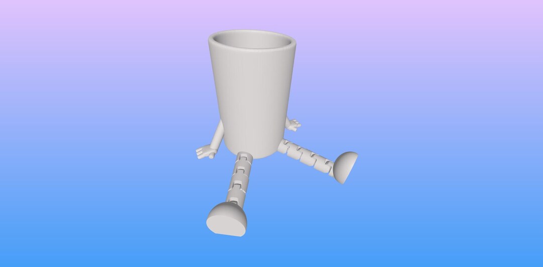 Funny Pencil Holder With Legs STL File: 3D Print File - Etsy