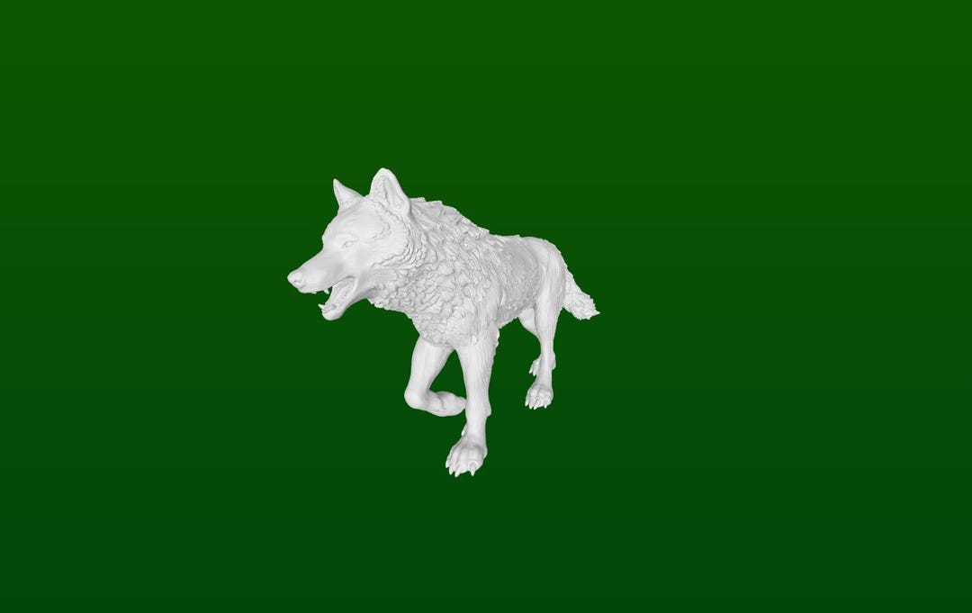3D Wolf STL File, 3D Wolf Model Printing, 3D Wolfie STL, Ready to Print ...