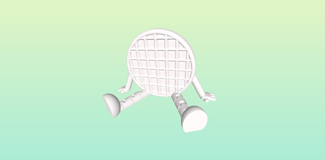 3D Waffle With Filexi Legs STL File, Funny Waffle 3D STL File, 3D Print ...