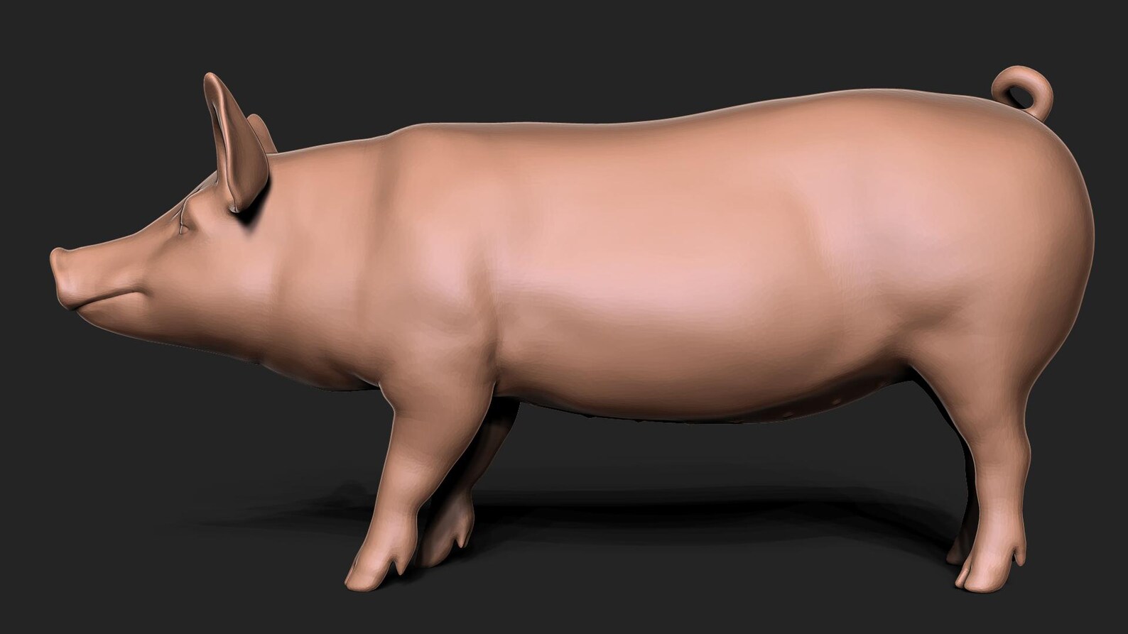 3D Pig STL File, 3D Cute Pig STL, 3D Printing, Pig Decor With STL File ...
