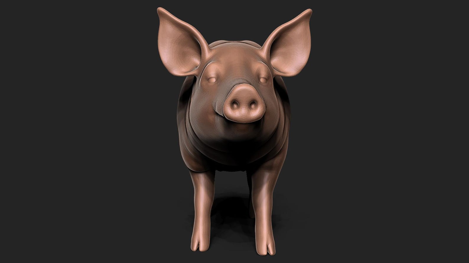 3D Pig STL File, 3D Cute Pig STL, 3D Printing, Pig Decor With STL File ...