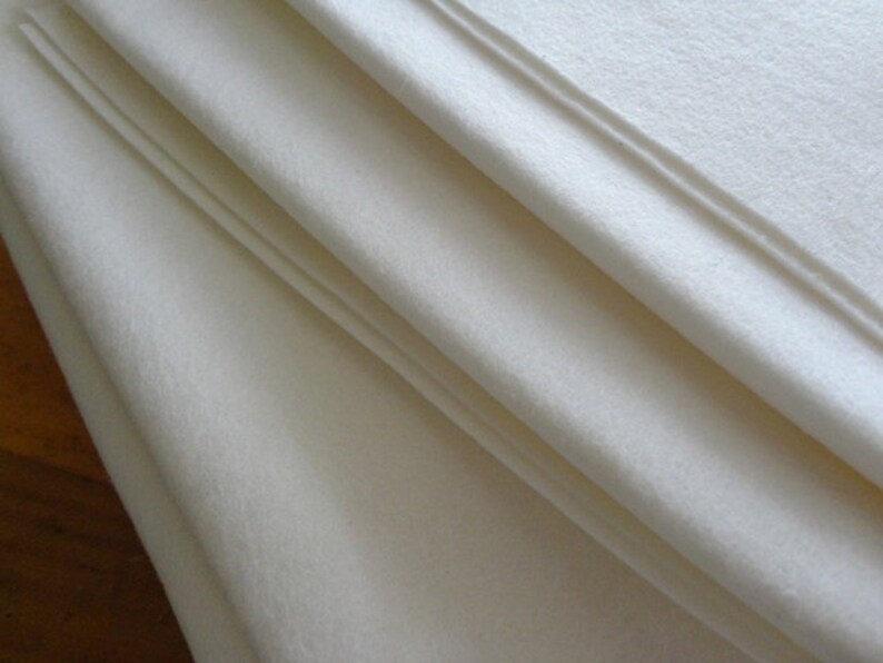 Natural Undyed Wool Felt – Cream or White, Steiner Craft Fabric - Etsy