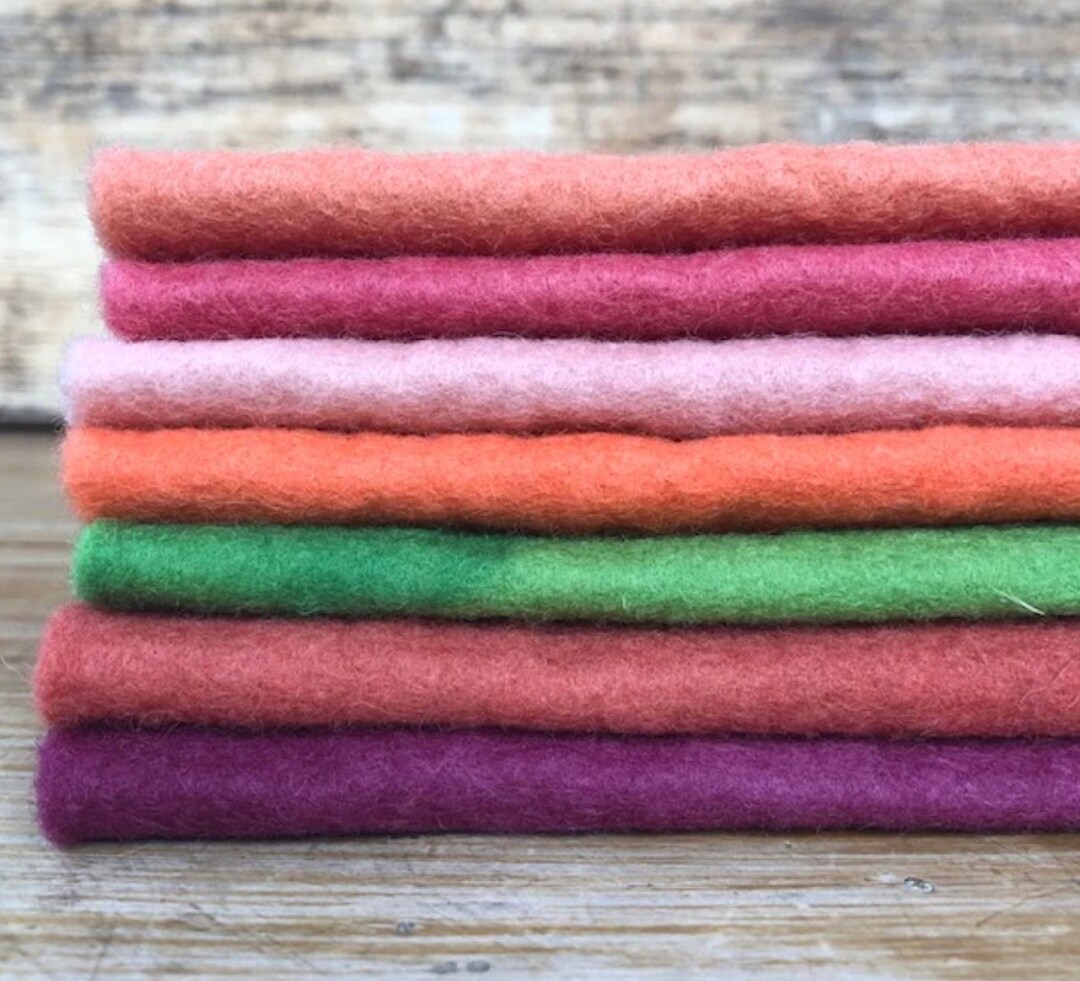 Hand Dyed Wool Felt Inspired by the Australian Bush ~ 7 Piece Packs or ...