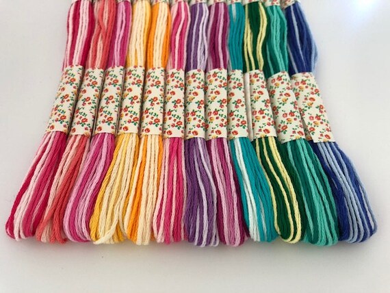 Colourful Variegated Rainbow Cotton Thread - Etsy