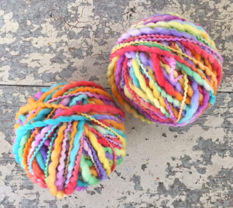 Rainbow Wool Hand Painted Wool 12ply Twirls Merino Slub - Etsy Ireland