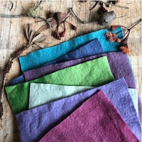Hand Dyed Pure Wool Felt in Soft Pastels Tones ~ 7 Piece Bundles or ...