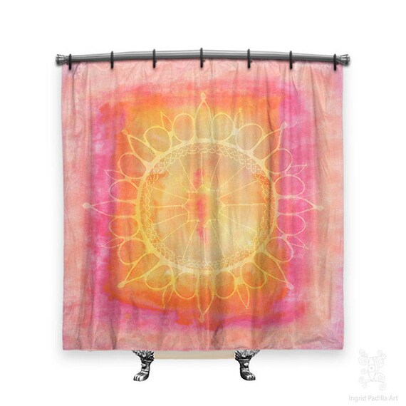 Boho Shower Curtain Shower Curtain Mandala Shower Curtain Etsy