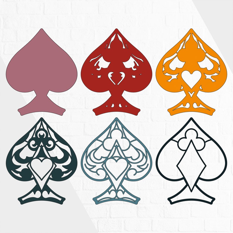 Spades SVG, Playing Cards Digital Download, Multilayer Laser Cut File ...