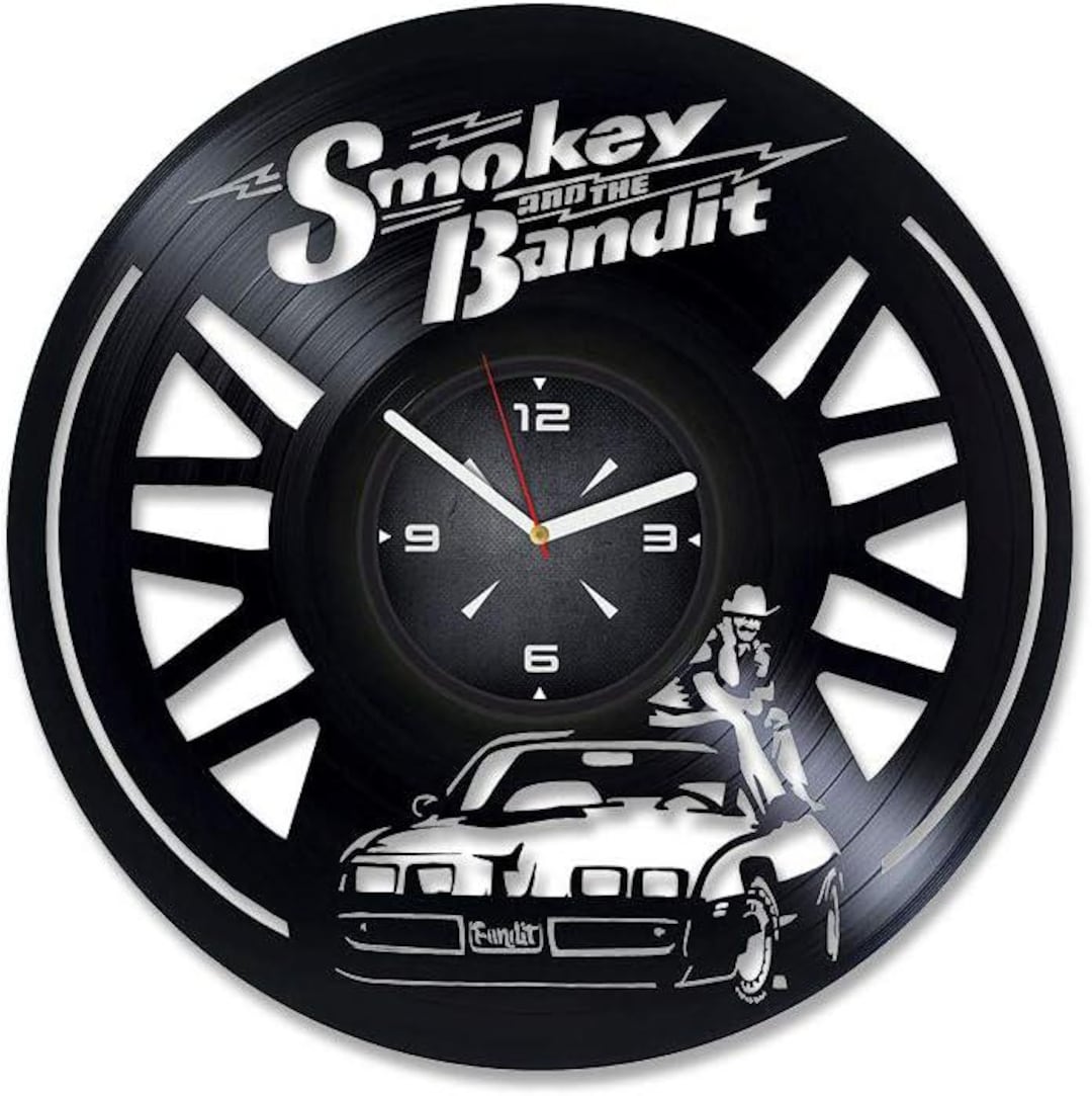 Smokey and the Bandit Vinyl Record Clock, Mancave Decor, Vintage Movie ...
