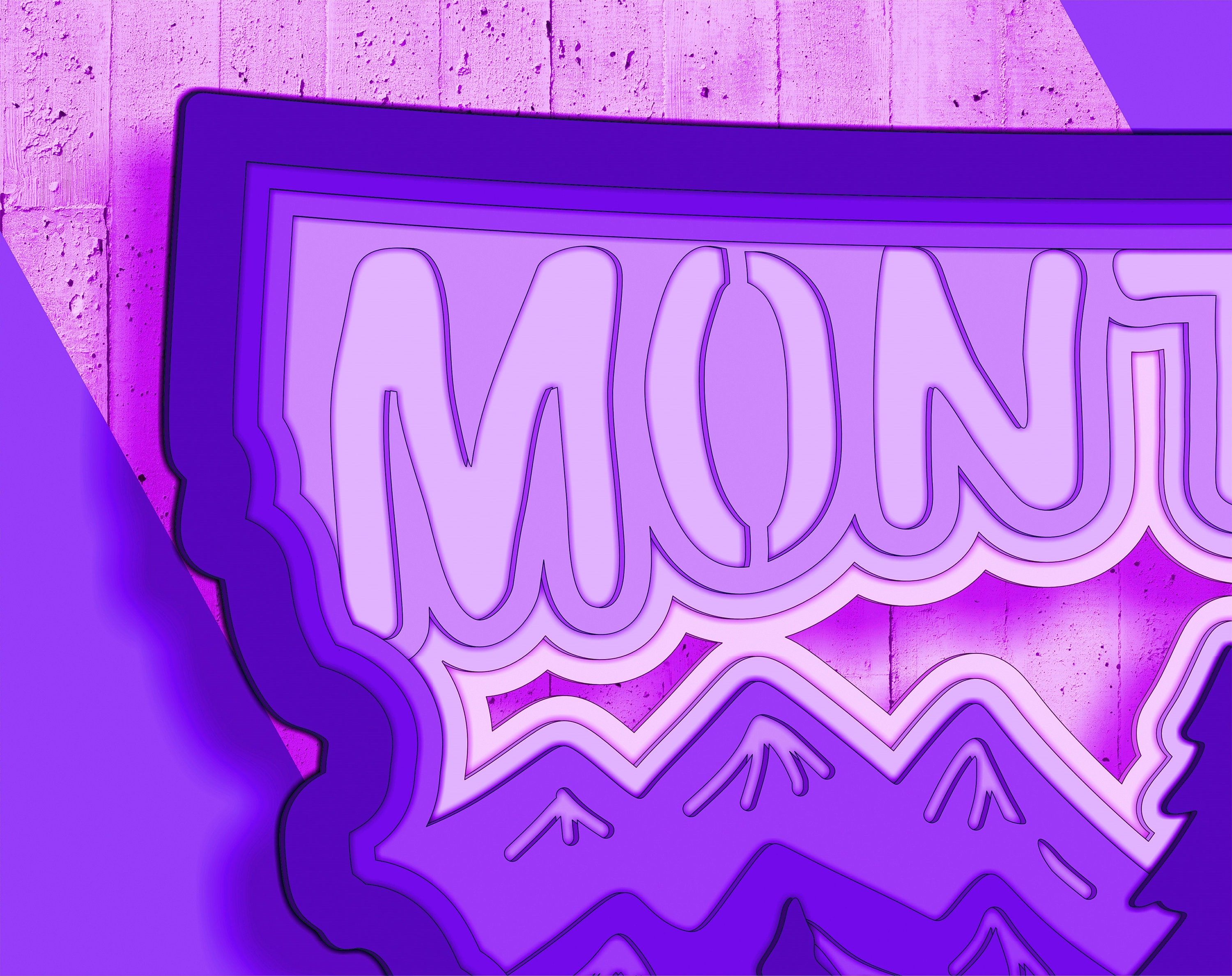 Montana State SVG, Layered Landscape, United States Map PNG, Laser ...