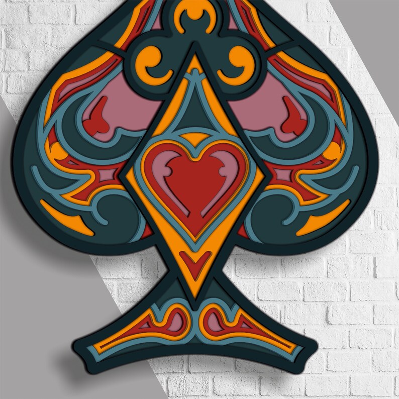 Spades SVG, Playing Cards Digital Download, Multilayer Laser Cut File ...