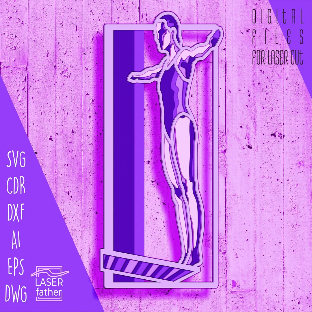 Springboard Diving SVG, Sports Design, Multilayer Laser Cut File, Diver ...