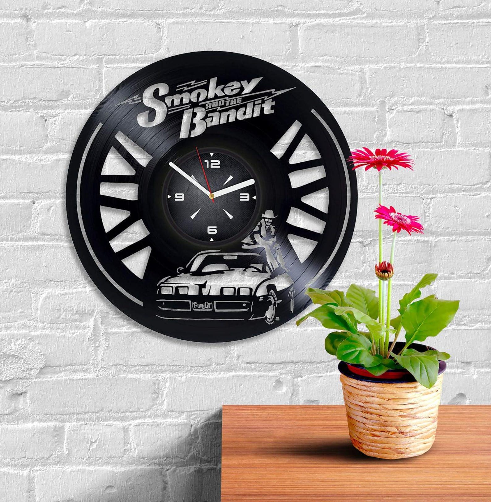 Smokey and the Bandit Vinyl Record Clock, Mancave Decor, Vintage Movie ...