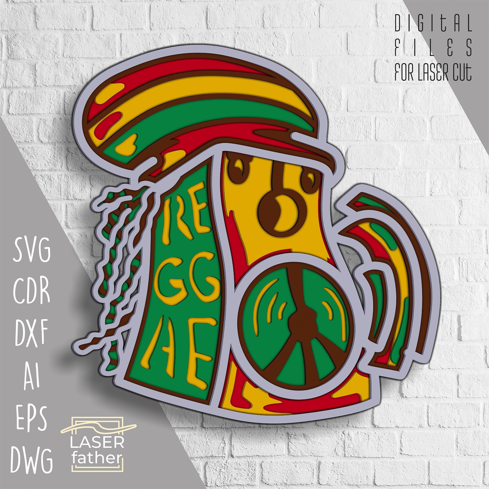 Reggae SVG, Music Lover PNG, Hippie Craft, Instant Digital Download ...