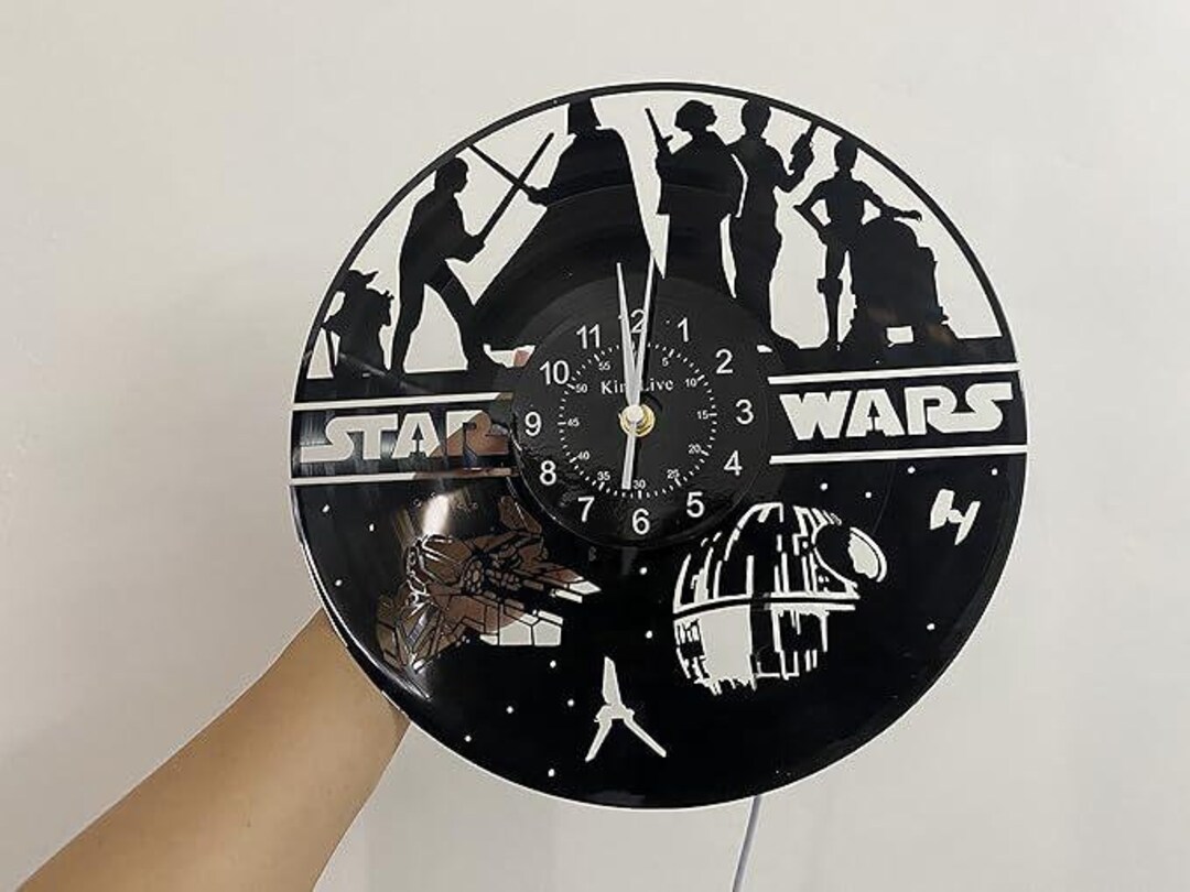 Star Wars Characters Vinyl Record Clock, Movie Decorations, Sith and ...