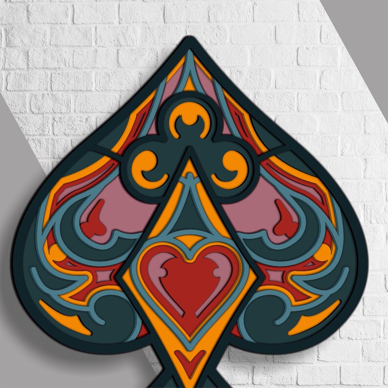 Spades SVG, Playing Cards Digital Download, Multilayer Laser Cut File ...