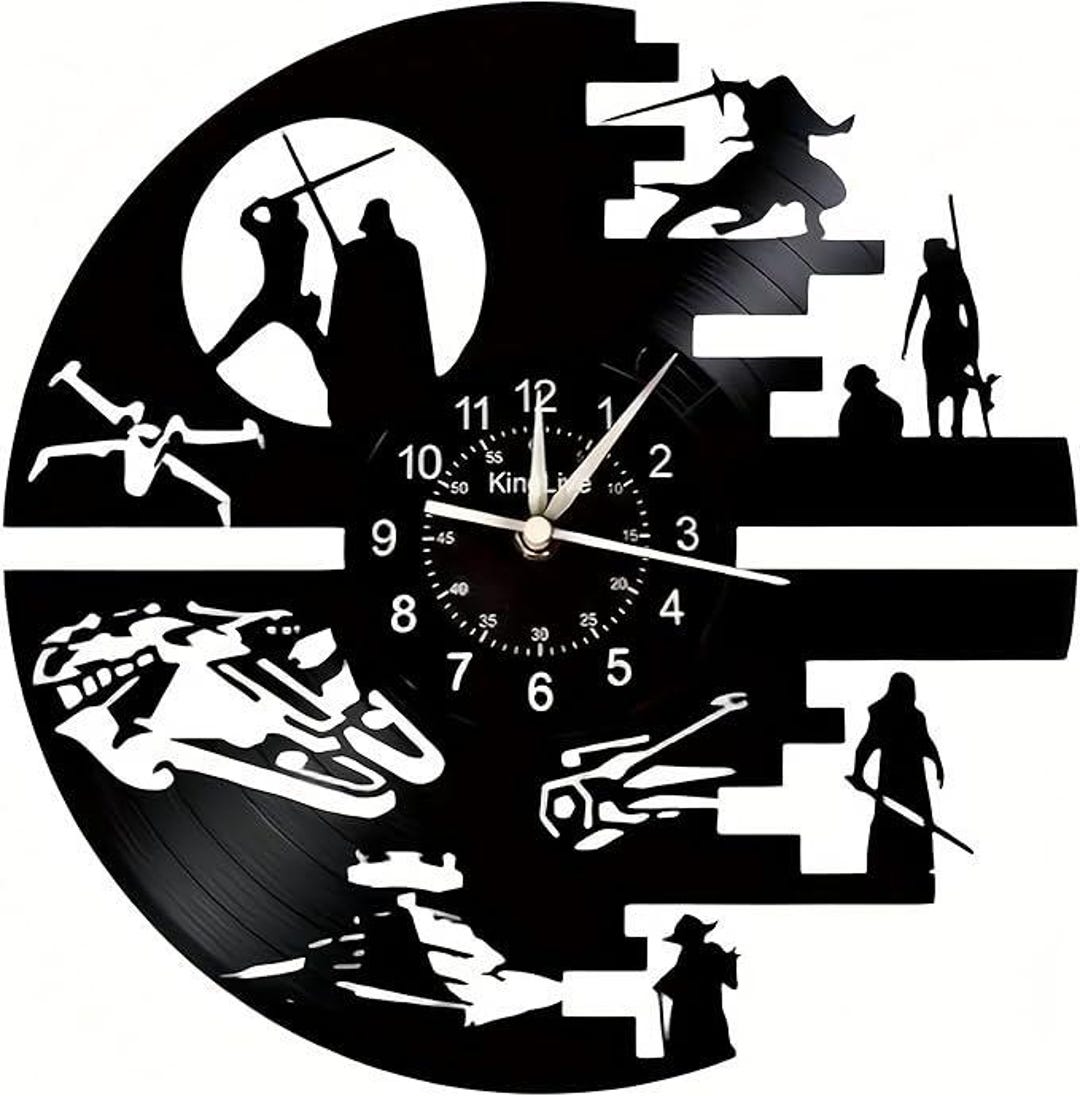 Star Wars Vinyl Record Clock, Apartment Decor for Couples, Space Theme ...
