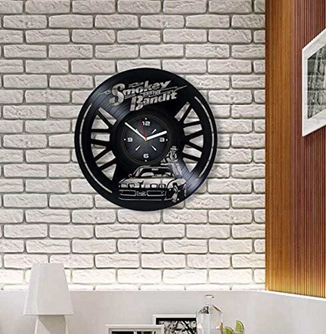 Smokey and the Bandit Vinyl Record Clock, Mancave Decor, Vintage Movie ...