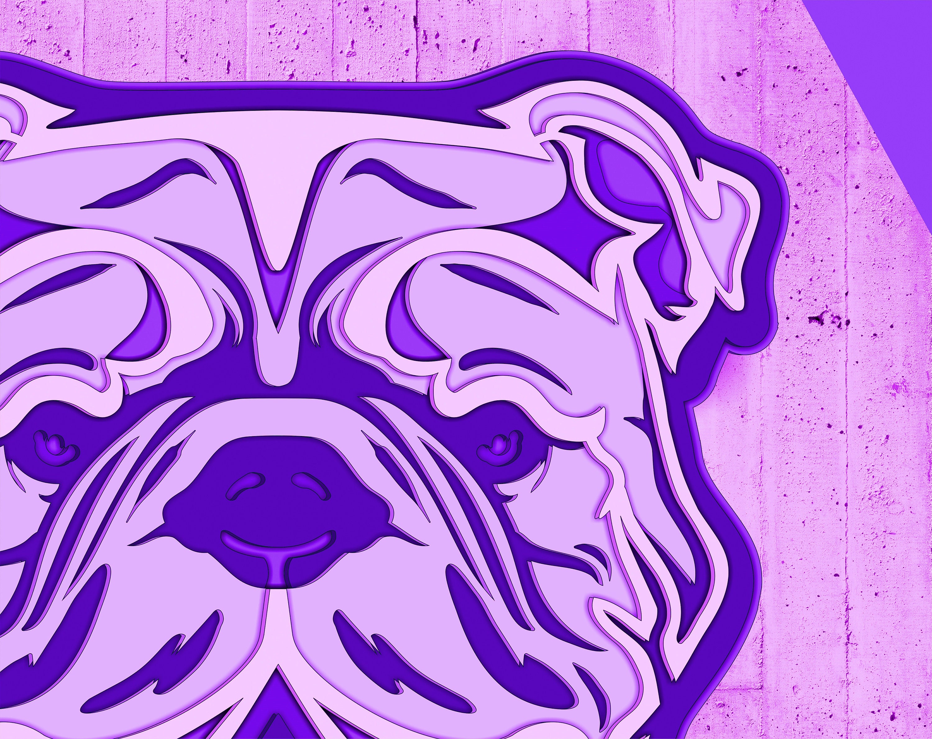 Bulldog SVG for Cricut, Dog Wood Cutout, 3D Laser Cut Files, Layered ...