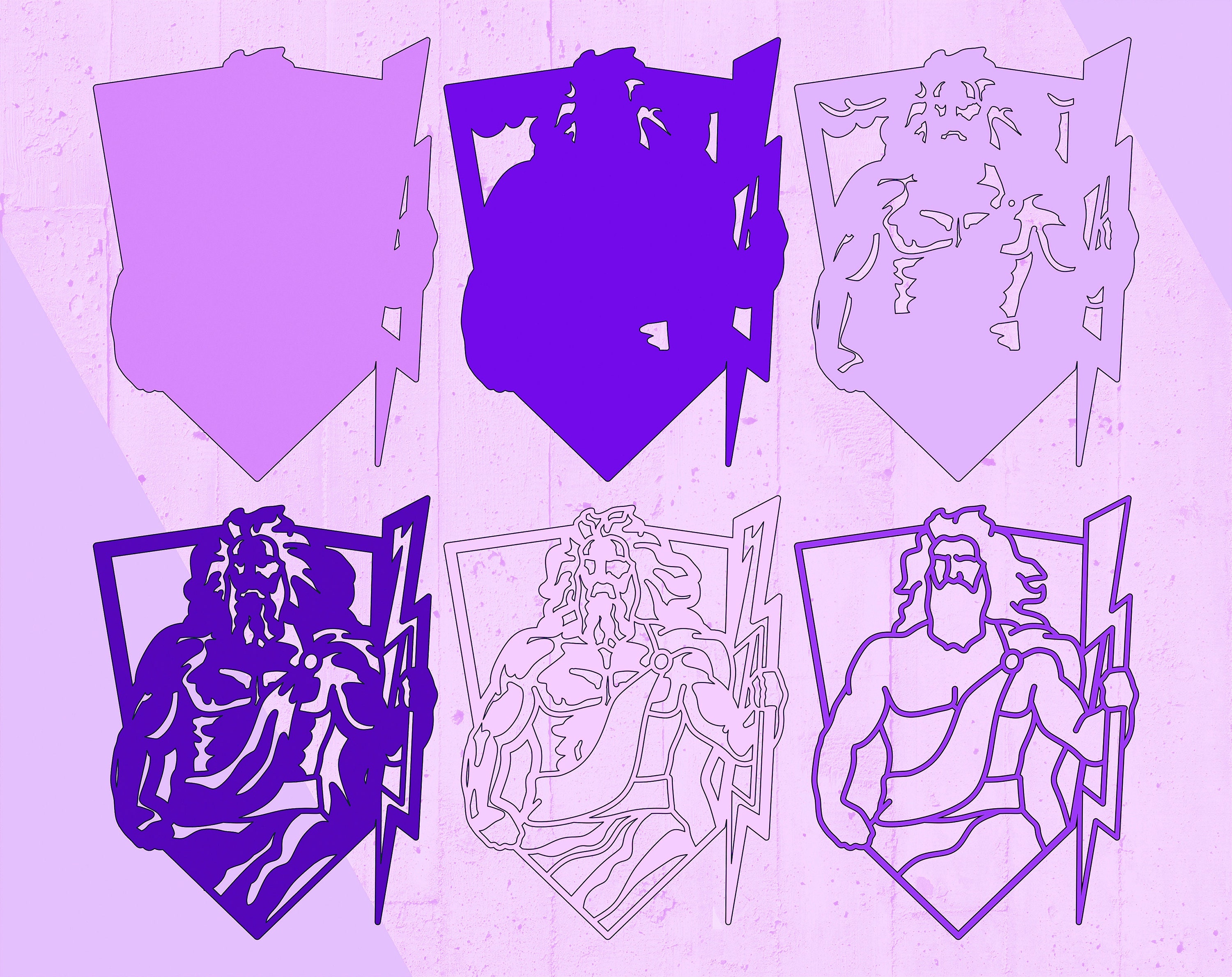 Zeus SVG, Greek Gods PNG, Mythology Svg, Ancient Greece Png, 3D Layered ...