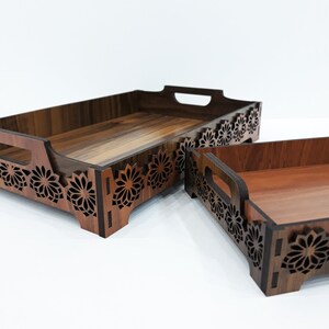 Wooden Flat Serving Tray Laser Cut File, 3mm 1/8inch 4mm Sizes Flat ...