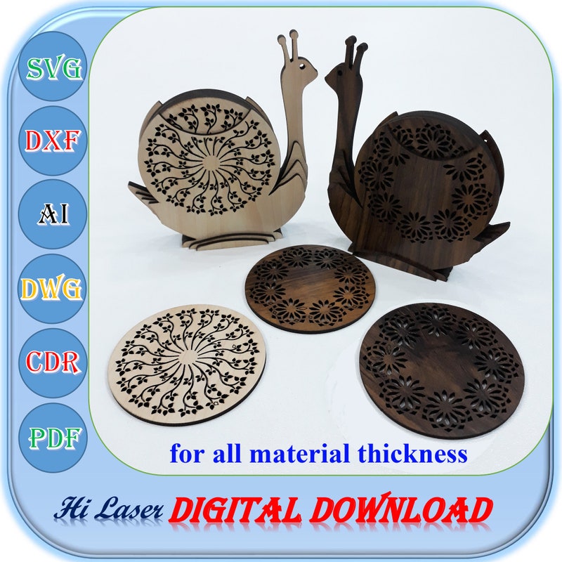 Laser Cut Coaster - Etsy