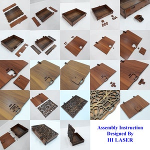 Laser Cut Gift Box With Sliding Lock in 2 Different Size, 3mm, 1/8inch ...