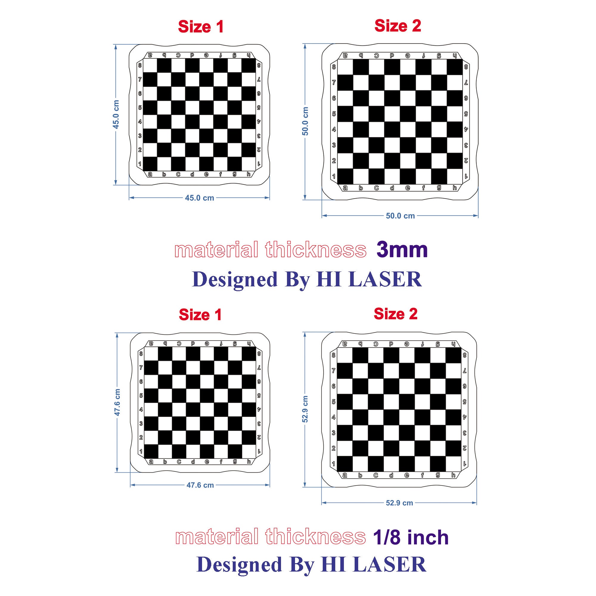 Laser Cut Chess Board Game, Wooden Chess Board Game Template, 3mm 1/8 ...