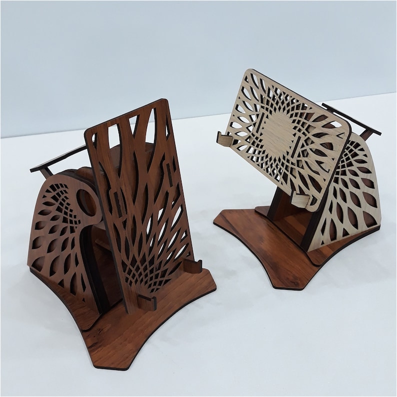 Laser Cut Wooden Phone Stand Files With Adjustable Angle, 3mm 1/8 Inch ...