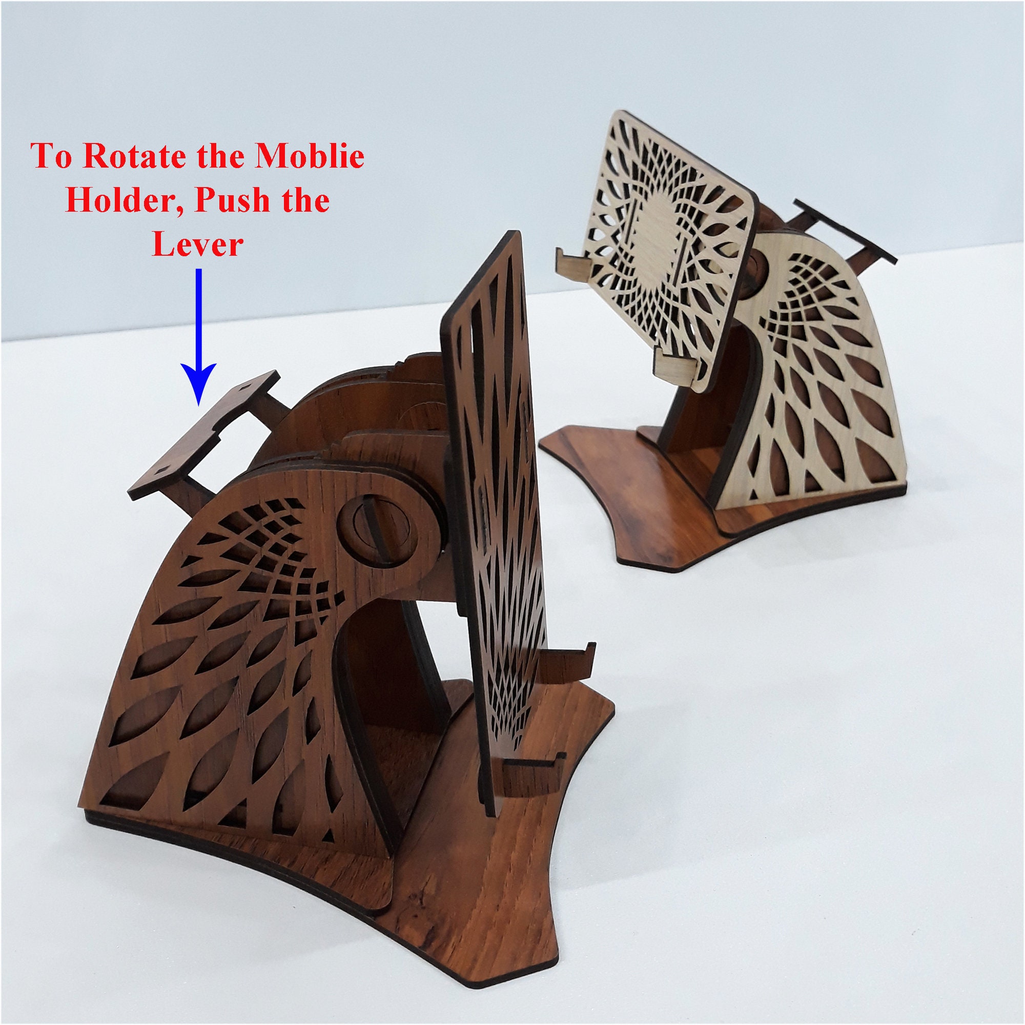 Laser Cut Wooden Phone Stand Files With Adjustable Angle, 3mm 1/8 Inch ...