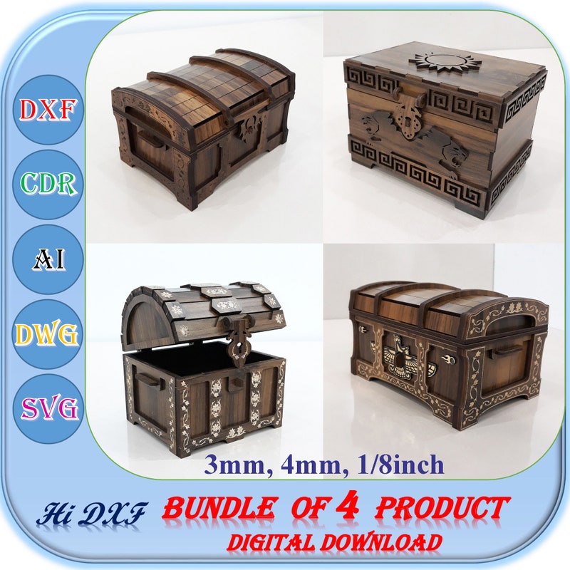 Wooden Chest 18 Inch - Etsy UK