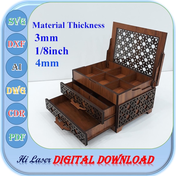 Wooden Jewellery Box - Etsy UK