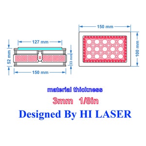 Gift Box Svg Dxf, 3mm 1/8inch Jewelry Box Laser Cut Files - Etsy