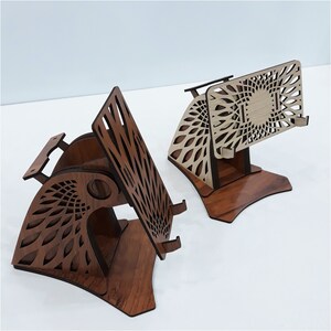Laser Cut Wooden Phone Stand Files With Adjustable Angle, 3mm 1/8 Inch ...