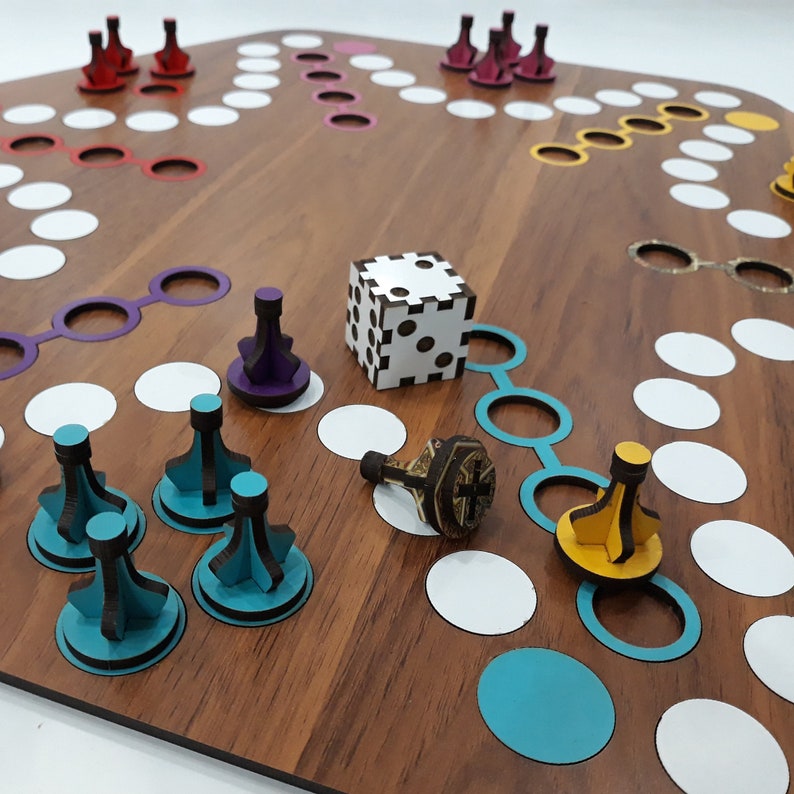 Ludo Board Game Laser Cut File, Ludo Board Game With Token SVG, Pachisi ...