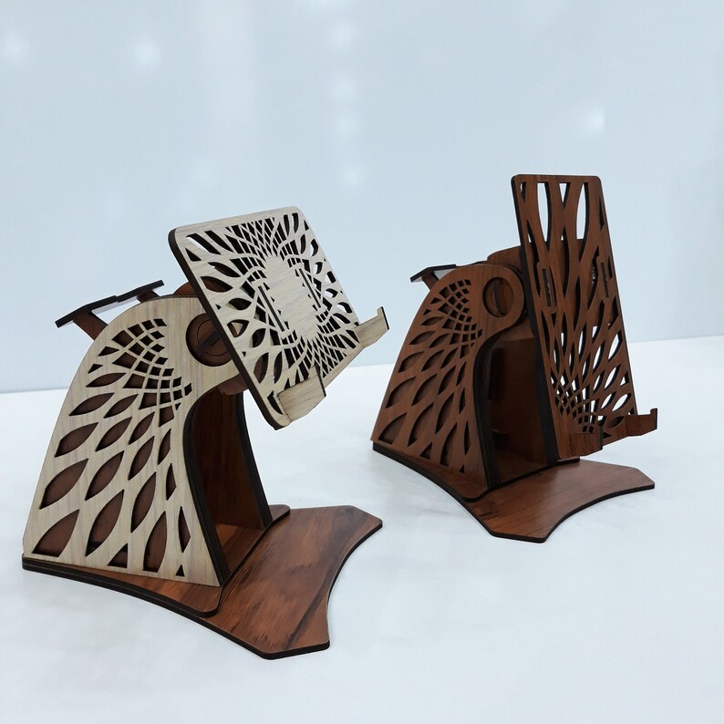 Laser Cut Wooden Phone Stand Files With Adjustable Angle, 3mm 1/8 Inch ...