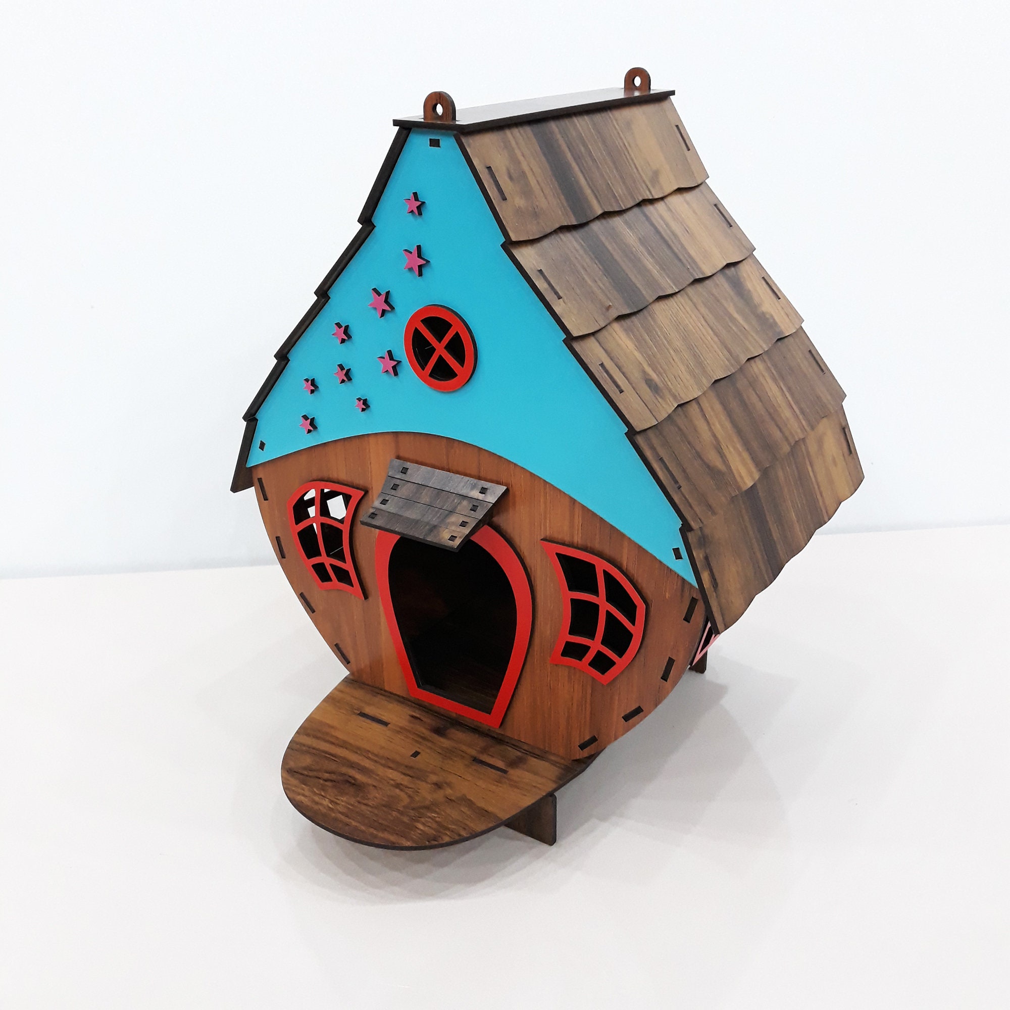 Bird House Laser Cut File for 3mm 1/8inch Material Thickness, Bird Box ...