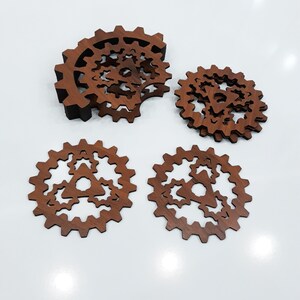 Cog Shaped Laser Cut Coaster Template for All Material Thickness - Etsy