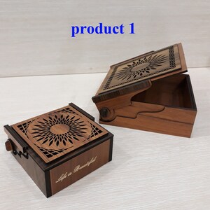 Laser Cut Gift and Jewelry Box Bundle of 4 Product Svg Dxf Ai 3mm, 1 ...