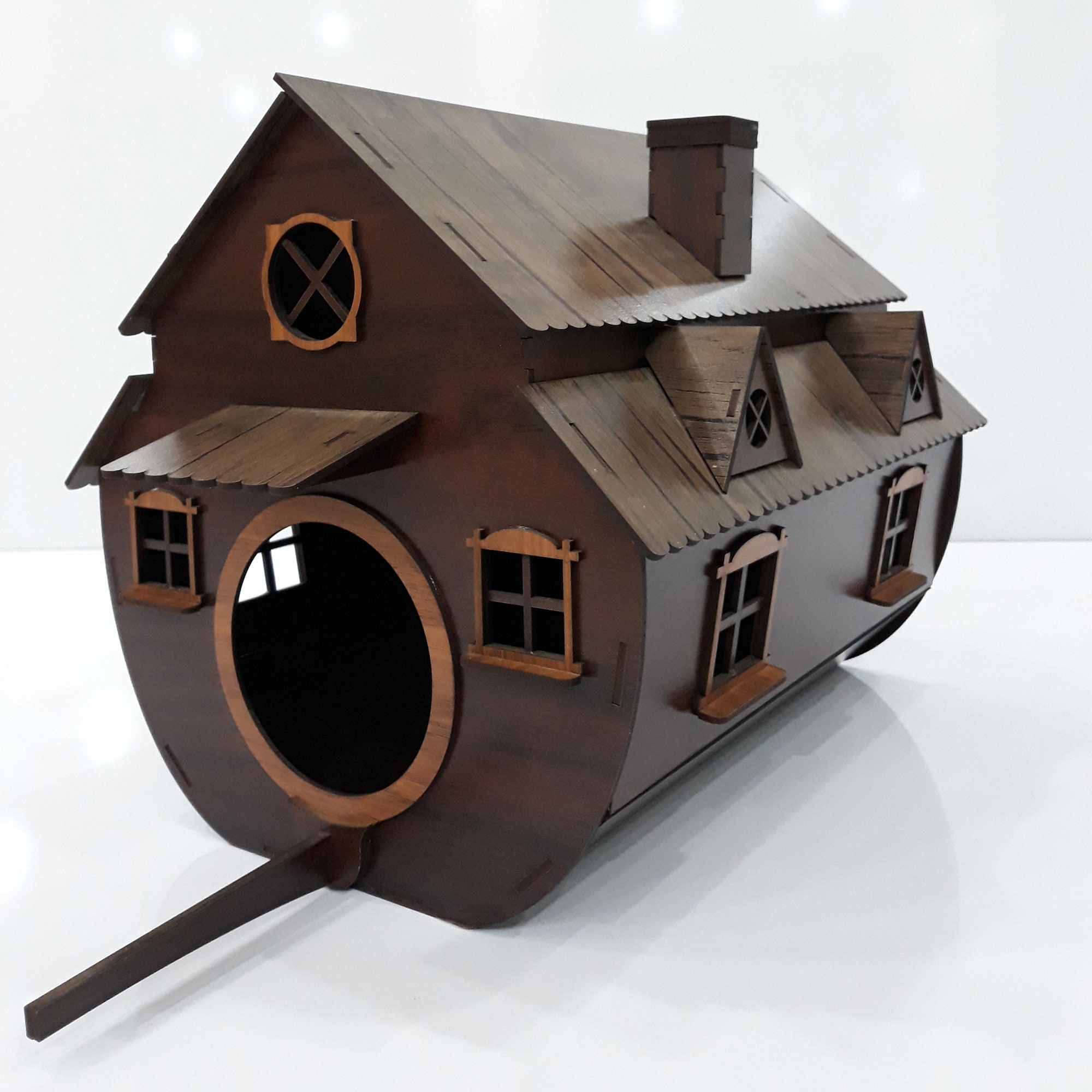 Wooden Bird House Laser Cut File 3mm 1/8inch, Bird House Svg Dxf Ai Cut ...