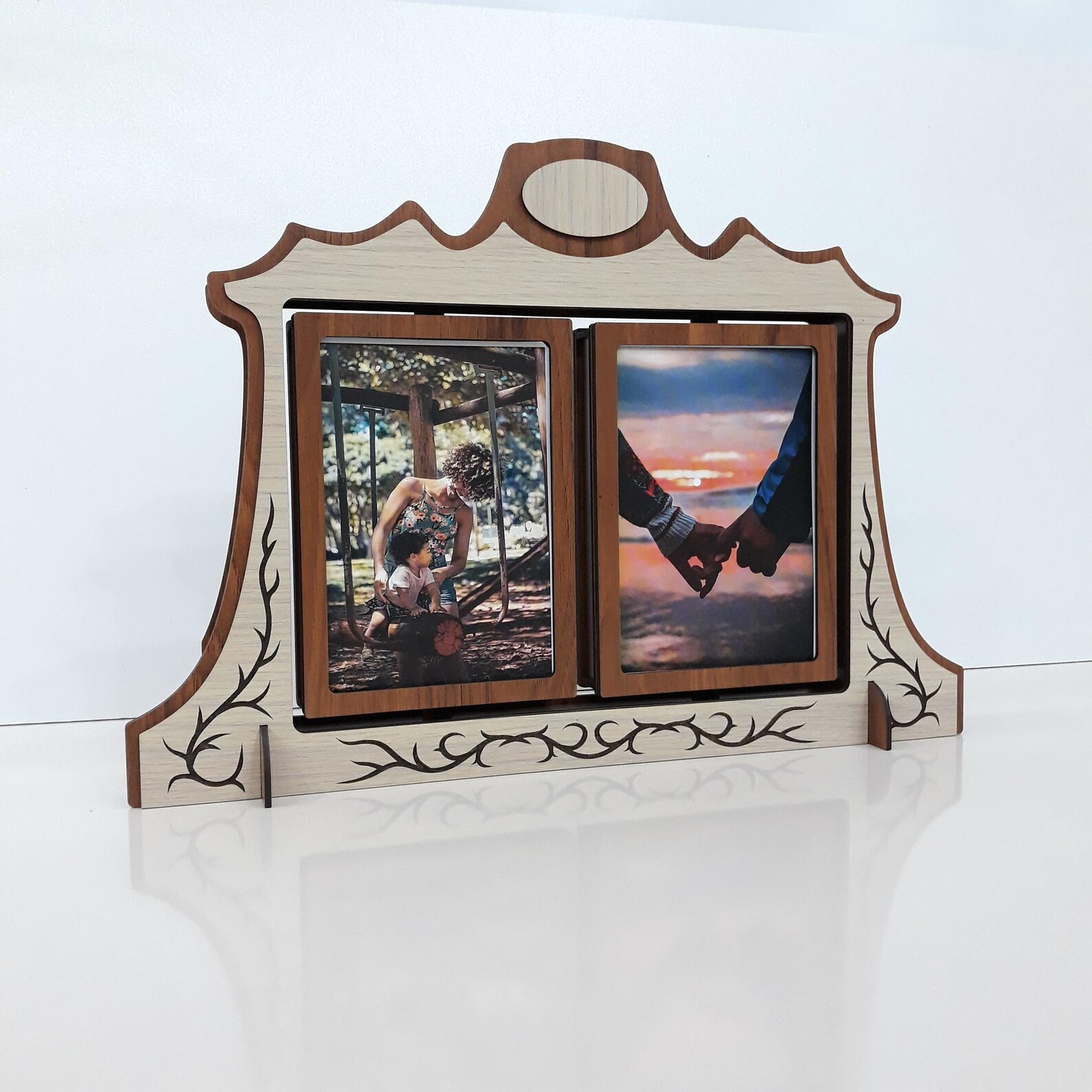 Wooden Rotary Photo Frame Laser Cut File, 3mm 4mm 1/8inch Photo Frame ...