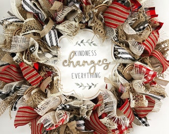 Welcome Rag Wreath - Etsy