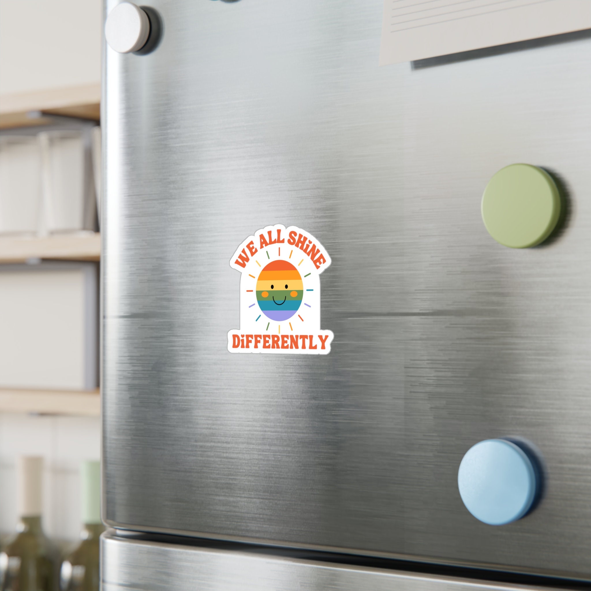 We All Shine Differently Sticker, Autism Acceptance Sticker, Disability ...