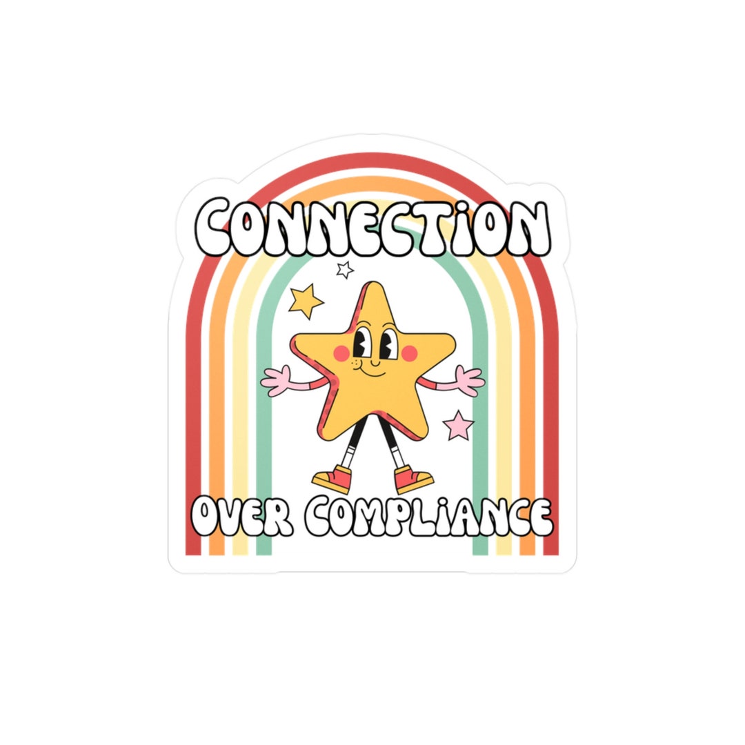 Connection Over Compliance Sticker, Autism Acceptance Sticker ...