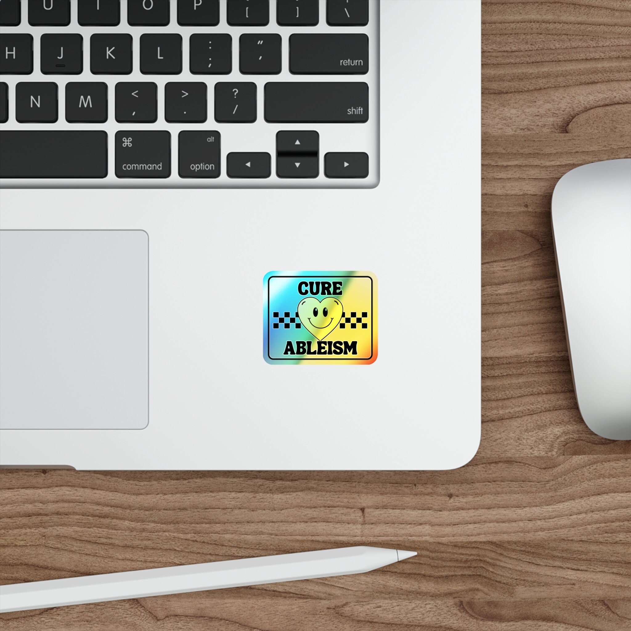 Cure Ableism Holographic Die-cut Sticker, Neurodiversity Affirming ...