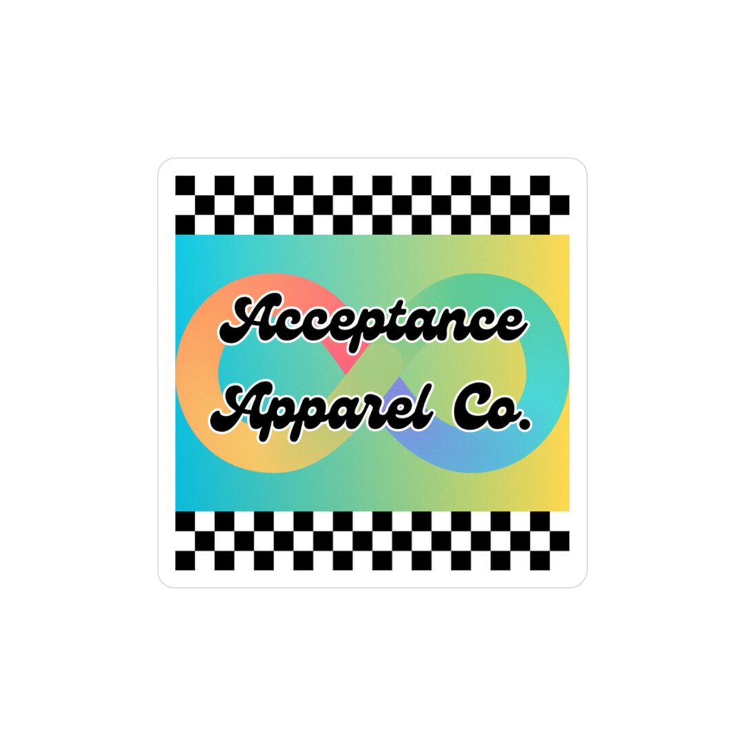 Acceptance Apparel Co. Logo Sticker, Neurodiversity Sticker, Autism ...