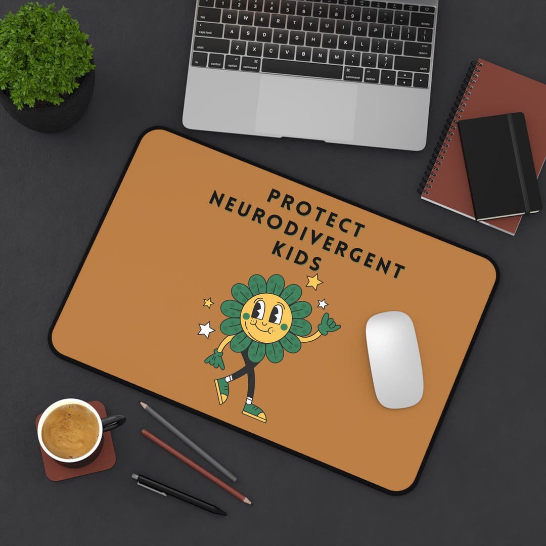 Protect Neurodivergent Kids Desk Mat, Autism Acceptance Desk Mat ...