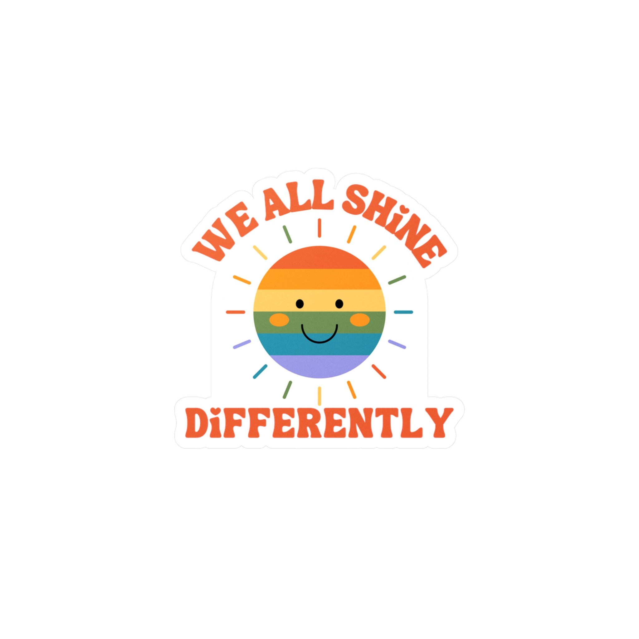 We All Shine Differently Sticker, Autism Acceptance Sticker, Disability ...