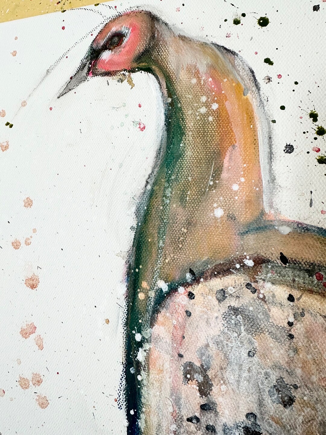 Original Peacock on Canvas - Etsy